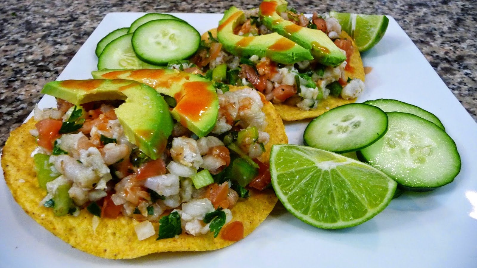 Tostadas de Ceviche de Camaron | Sabor De Mi Tierra Mexican Grill
